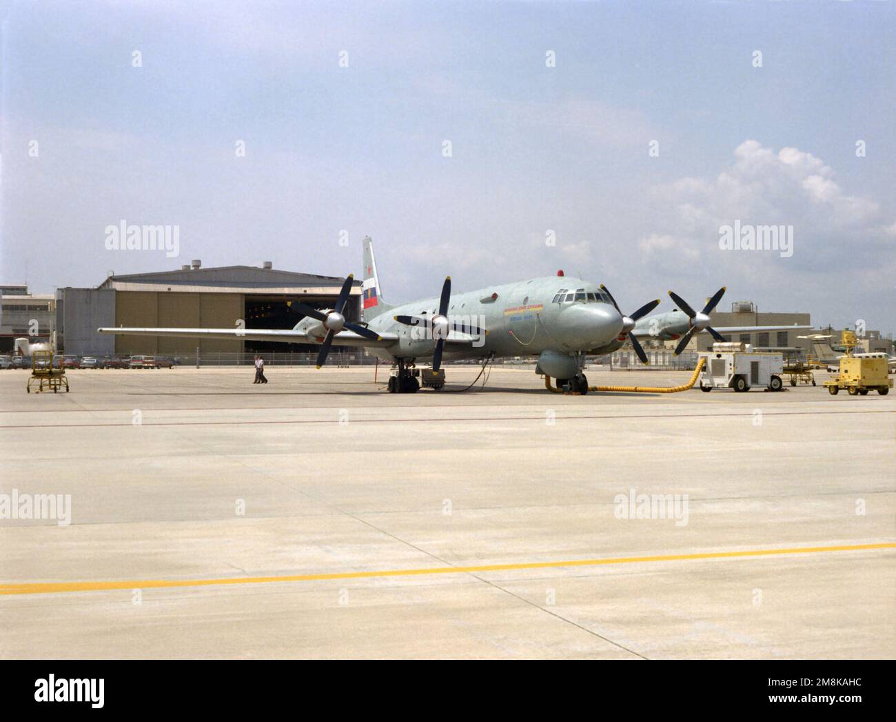 Right front view of a Russian IL-38 May anti-submarine warfare (ASW ...