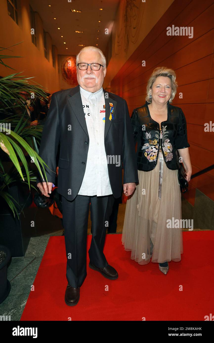 Berlin, Germany. 14th Jan, 2023. Lech Walesaa, former Polish president ...