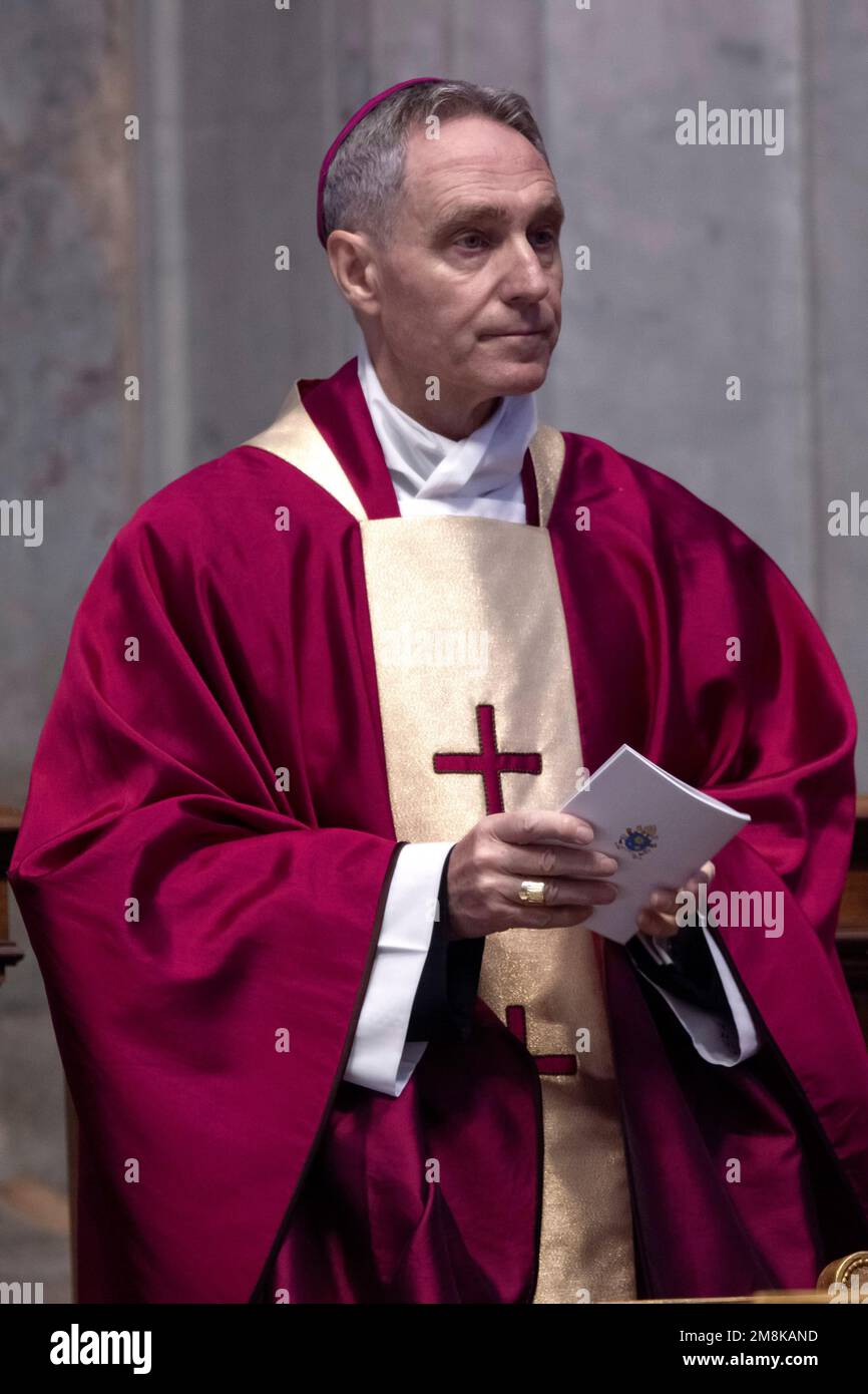 Vatican city, Vatican, 14 january 2023. Monsignor Georg Gaenswein ...