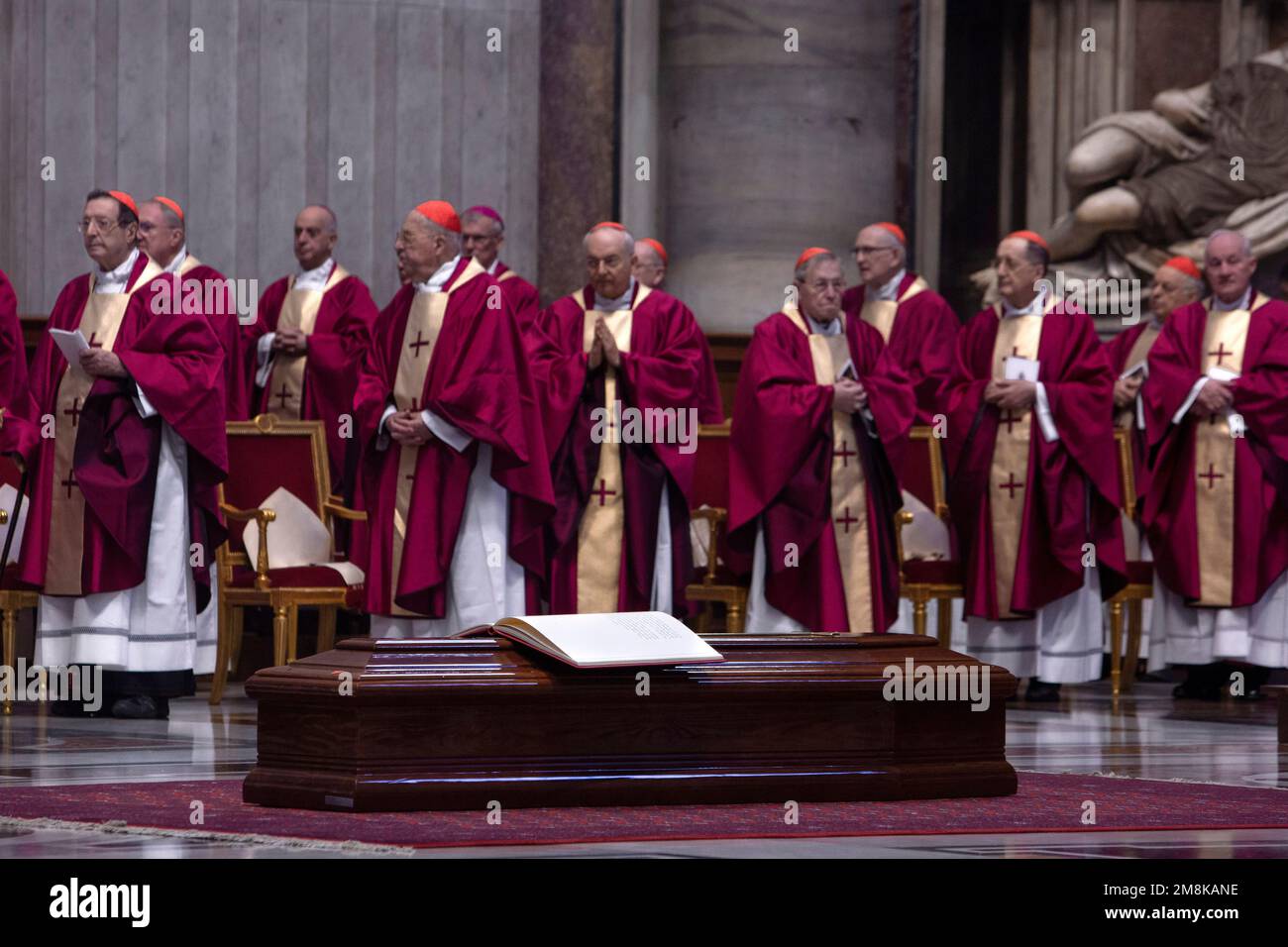 Vatican city, Vatican, 14 january 2023. Cardinals attend the funeral of ...