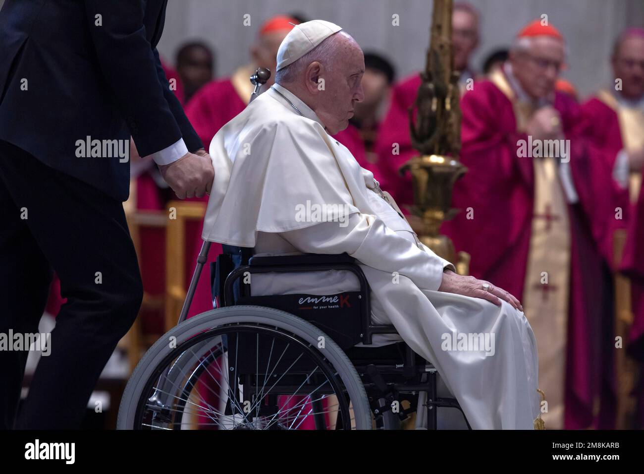 Vatican city, Vatican, 14 january 2023. Pope Francis attends the ...