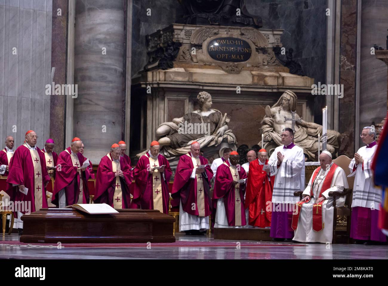 Vatican city, Vatican, 14 january 2023. Pope Francis attends the ...
