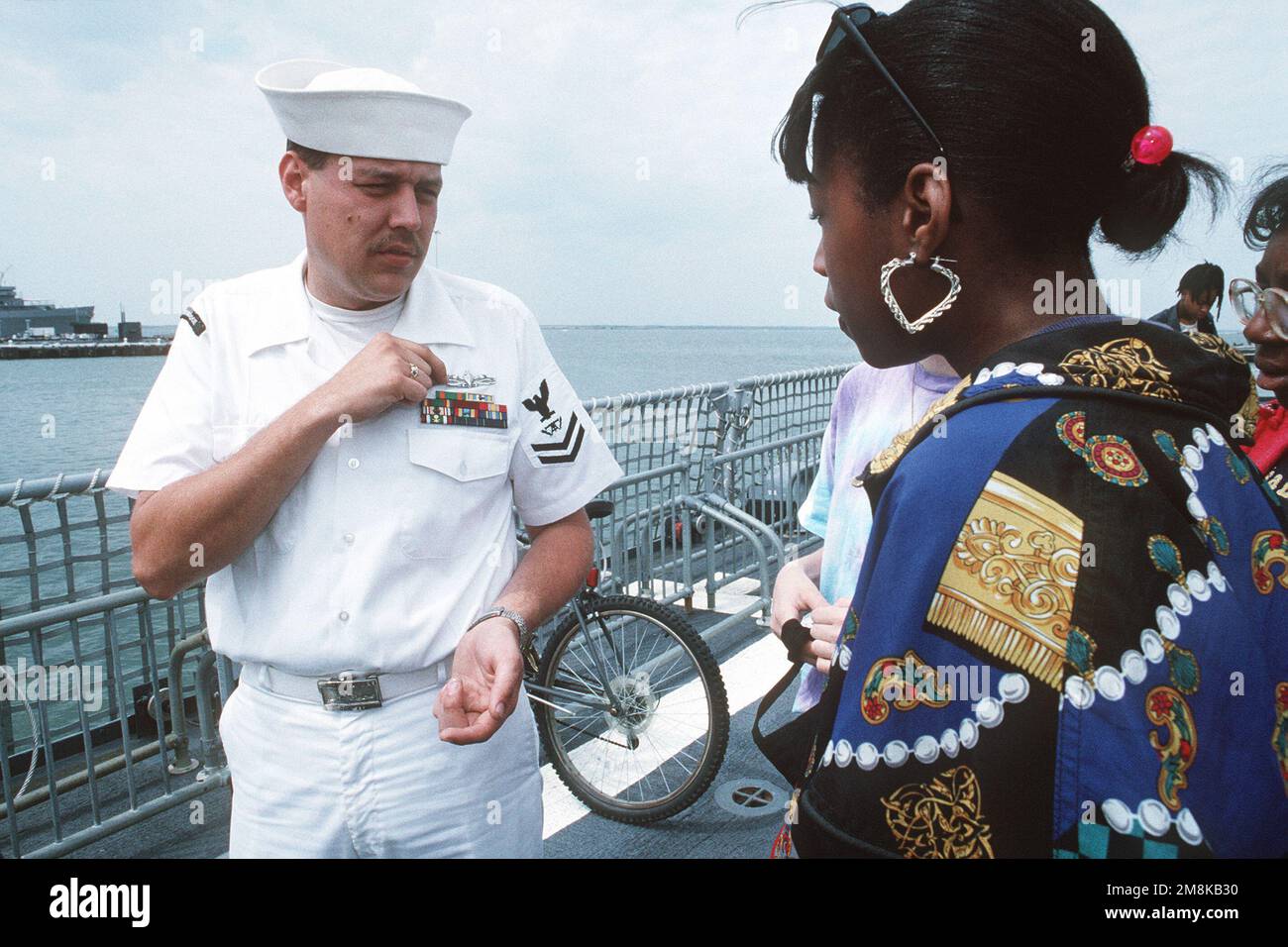 Fire Control Technician Second Class (FC2) Michael L. Glass explains ...