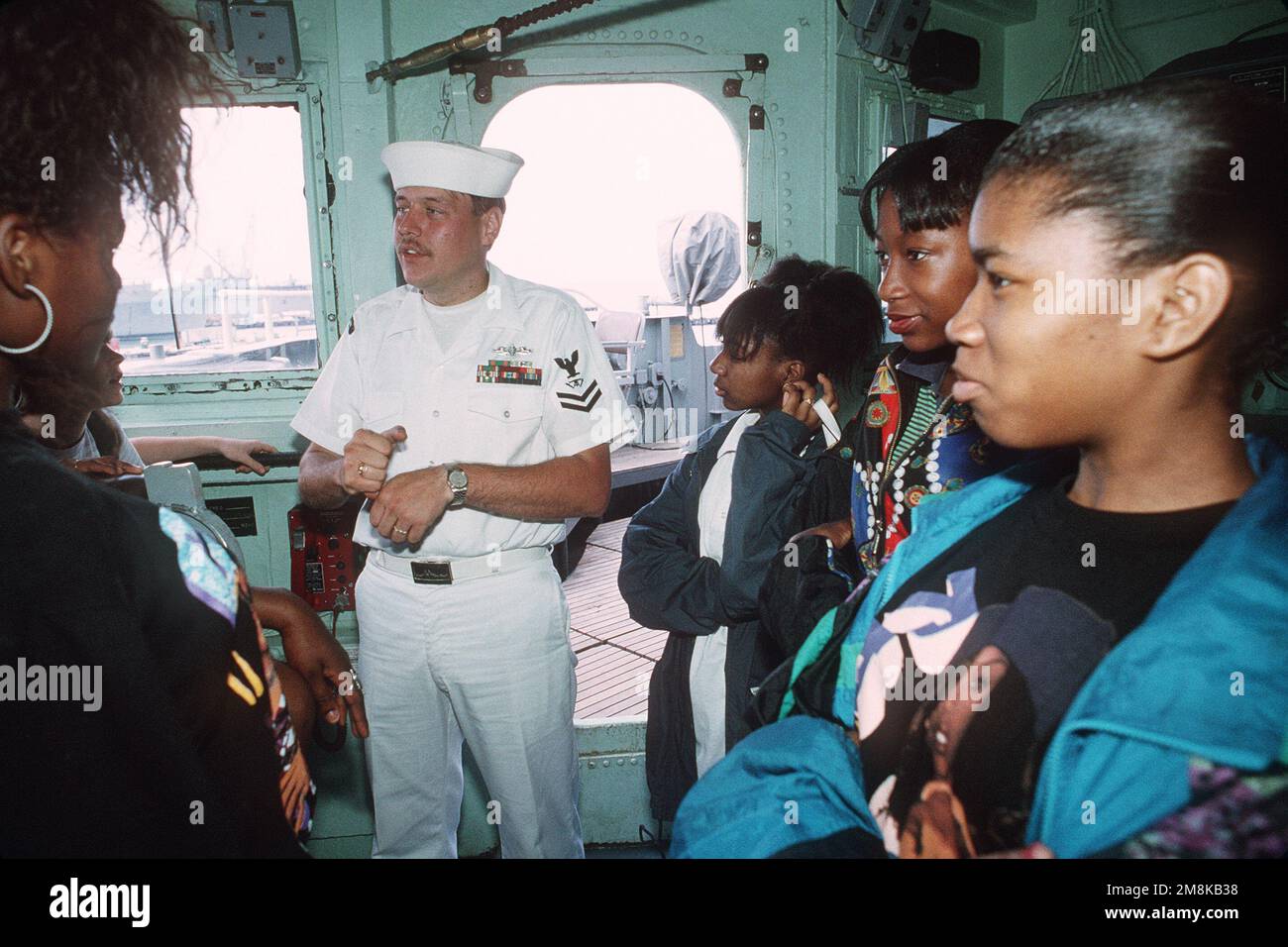 Fire Control Technician Second Class (FC2) Michael L. Glass explains ...