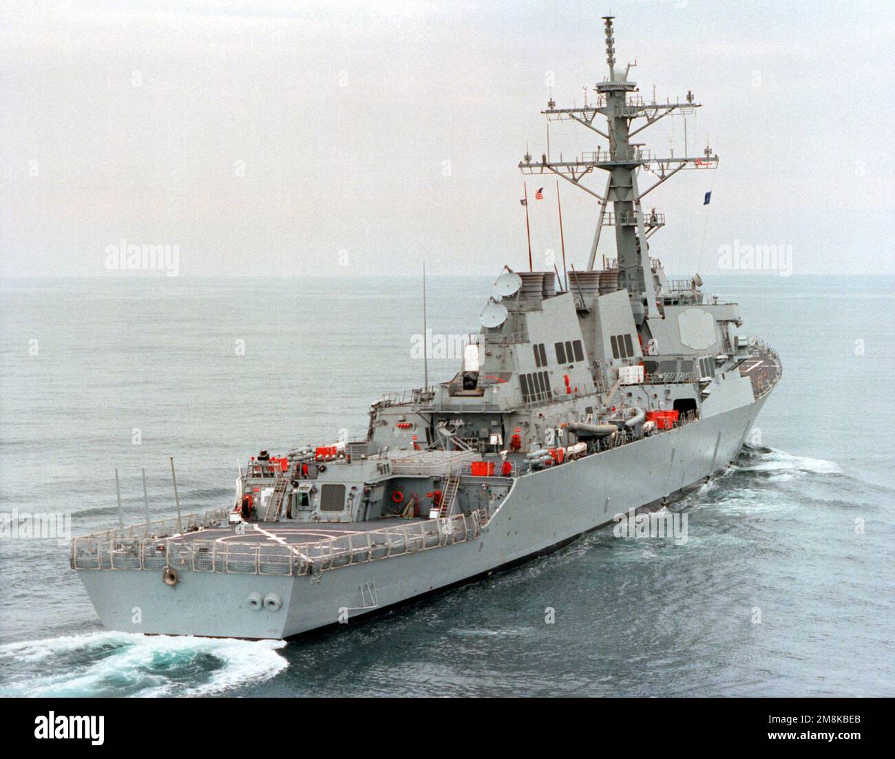 A starboard quarter view (135 degree off centerline) of the guided ...