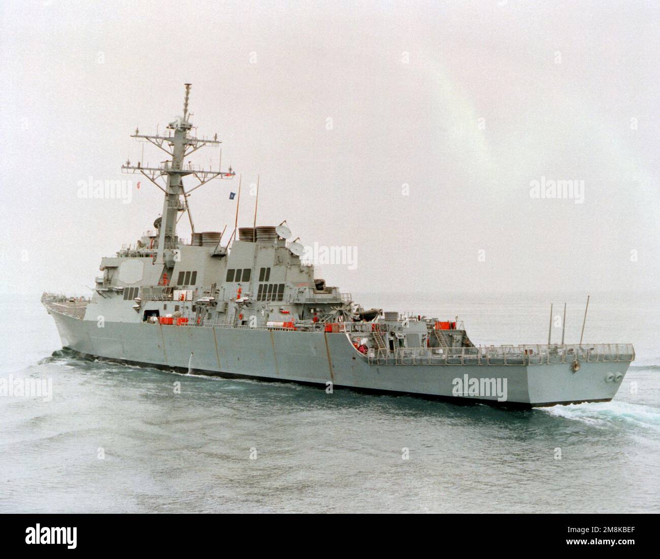 A port quarter view (135 degree off centerline) of the guided missile ...