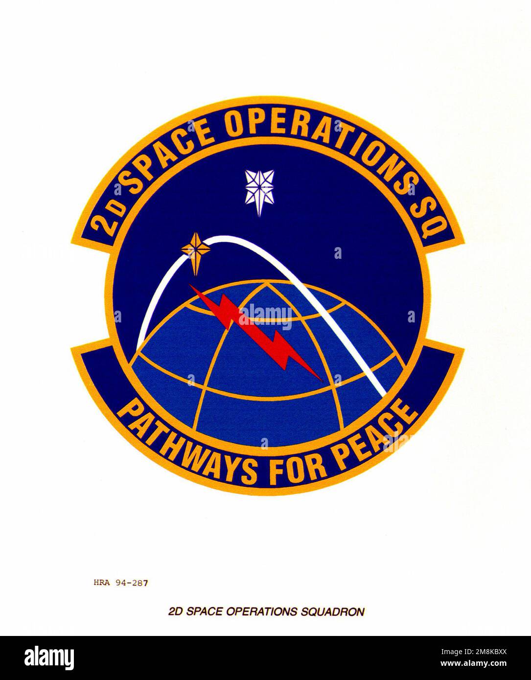 Approved Insignia for the 2d Space Operations Squadron. Exact Date Shot ...