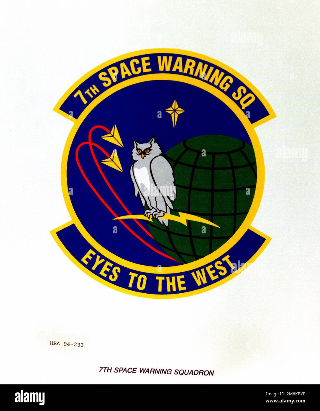 Approved Insignia for the 7th Space Warning Squadron. Exact Date Shot ...