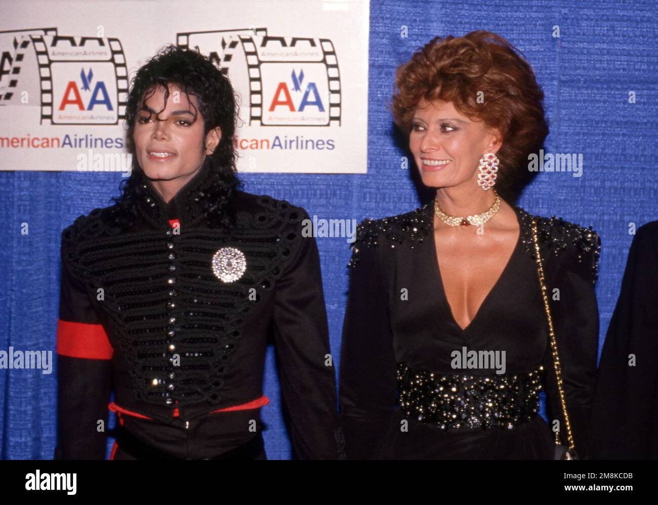 Michael Jackson and Sophia Loren at the 7th Annual American Cinema ...