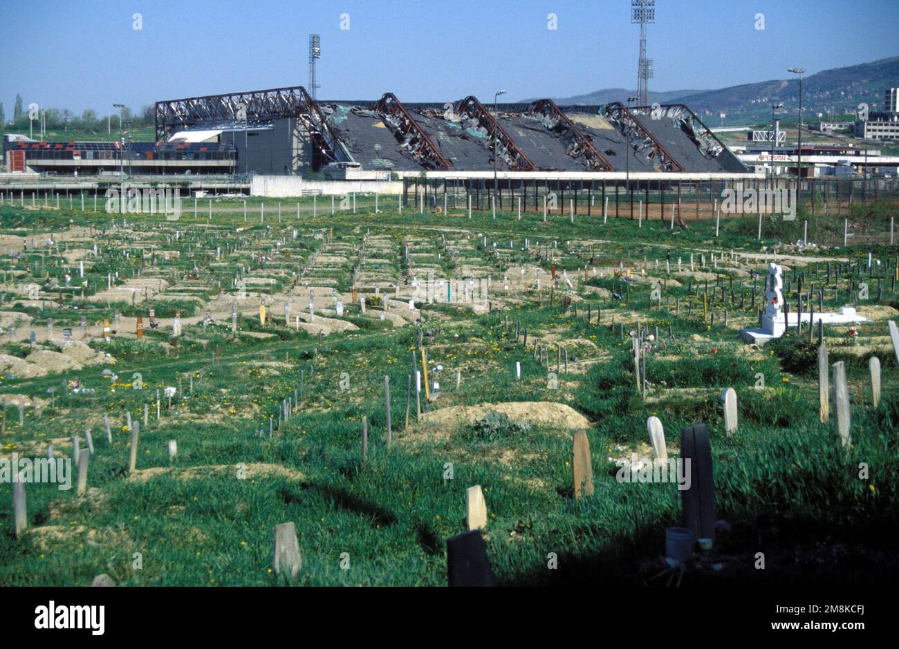 A graveyard has been established in what was once part of the Olympic ...