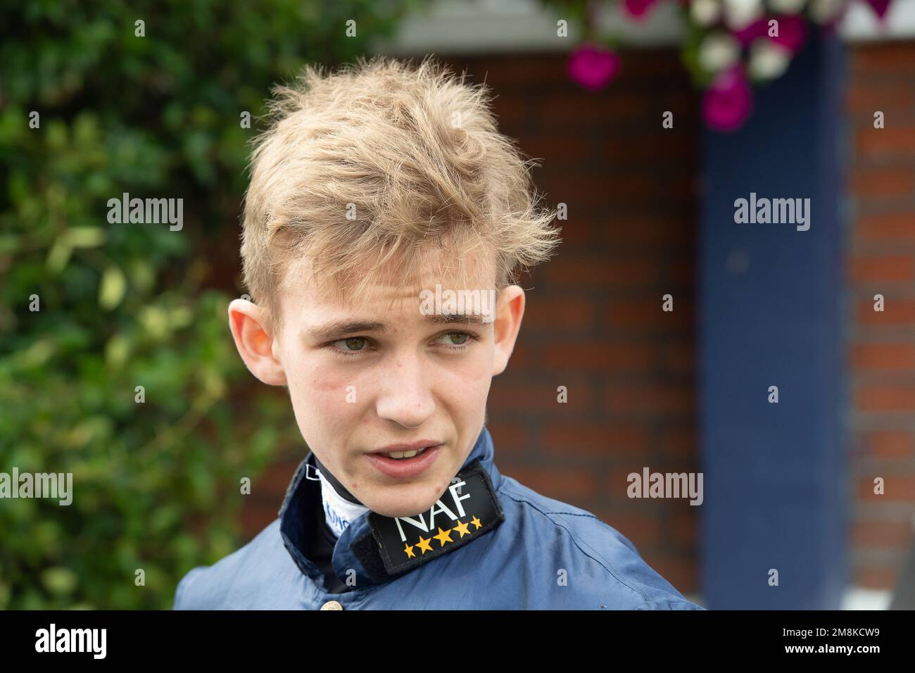 Windsor, Berkshire, UK. 3rd October, 2022. Jockey Harry Davies winner of The At The Races App ...