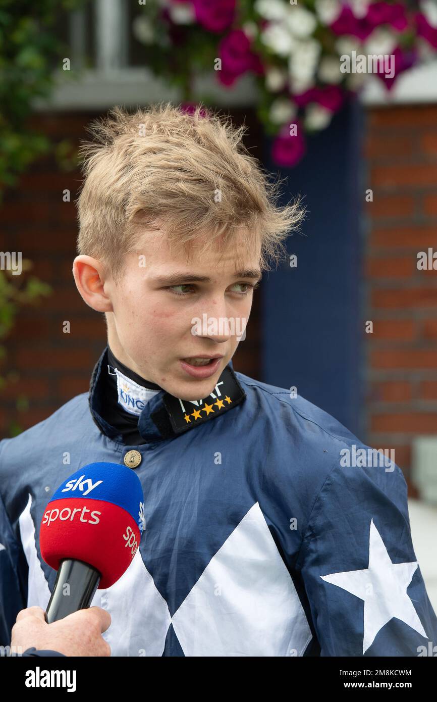 Windsor, Berkshire, UK. 3rd October, 2022. Jockey Harry Davies winner ...