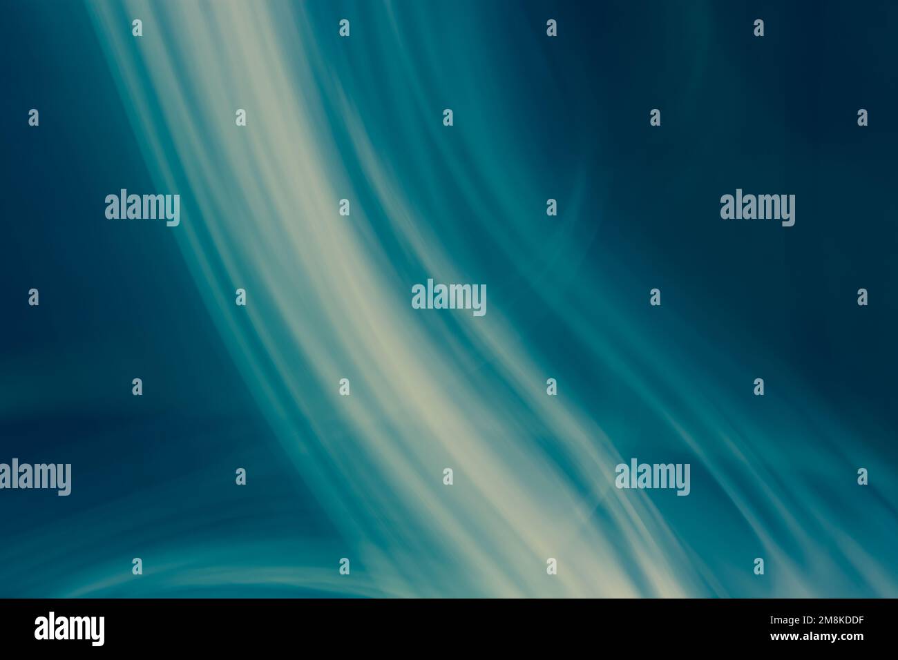 Abstract background in blue turquoise tones with waves and haze, soft ...