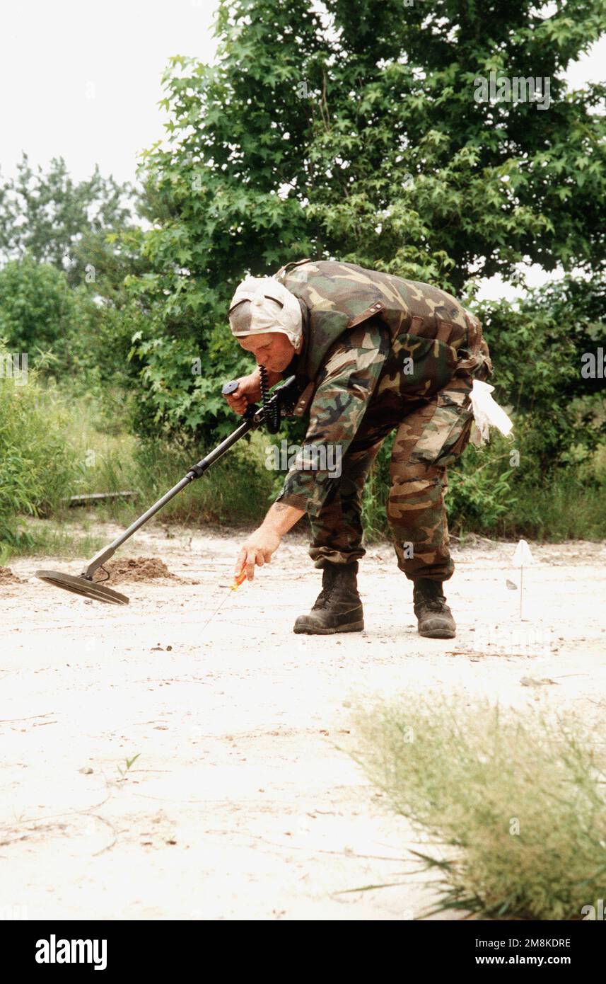 An explosive ordnance disposal technician from Explosive Ordnance ...