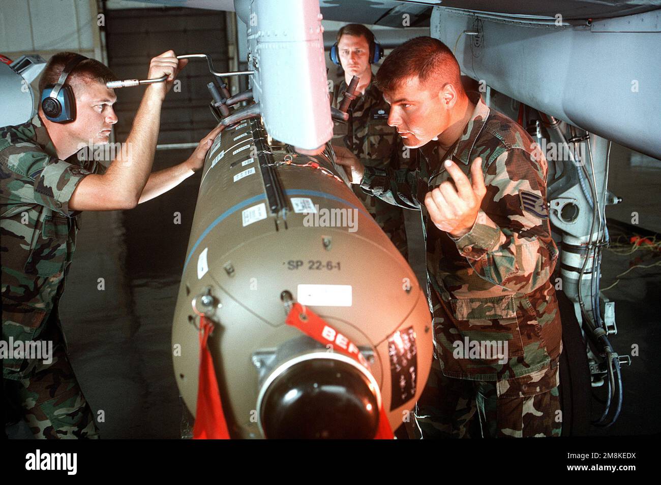 USAF Sergeant Jason A. Barrigar (left) and STAFF Sergeant Ronald ...