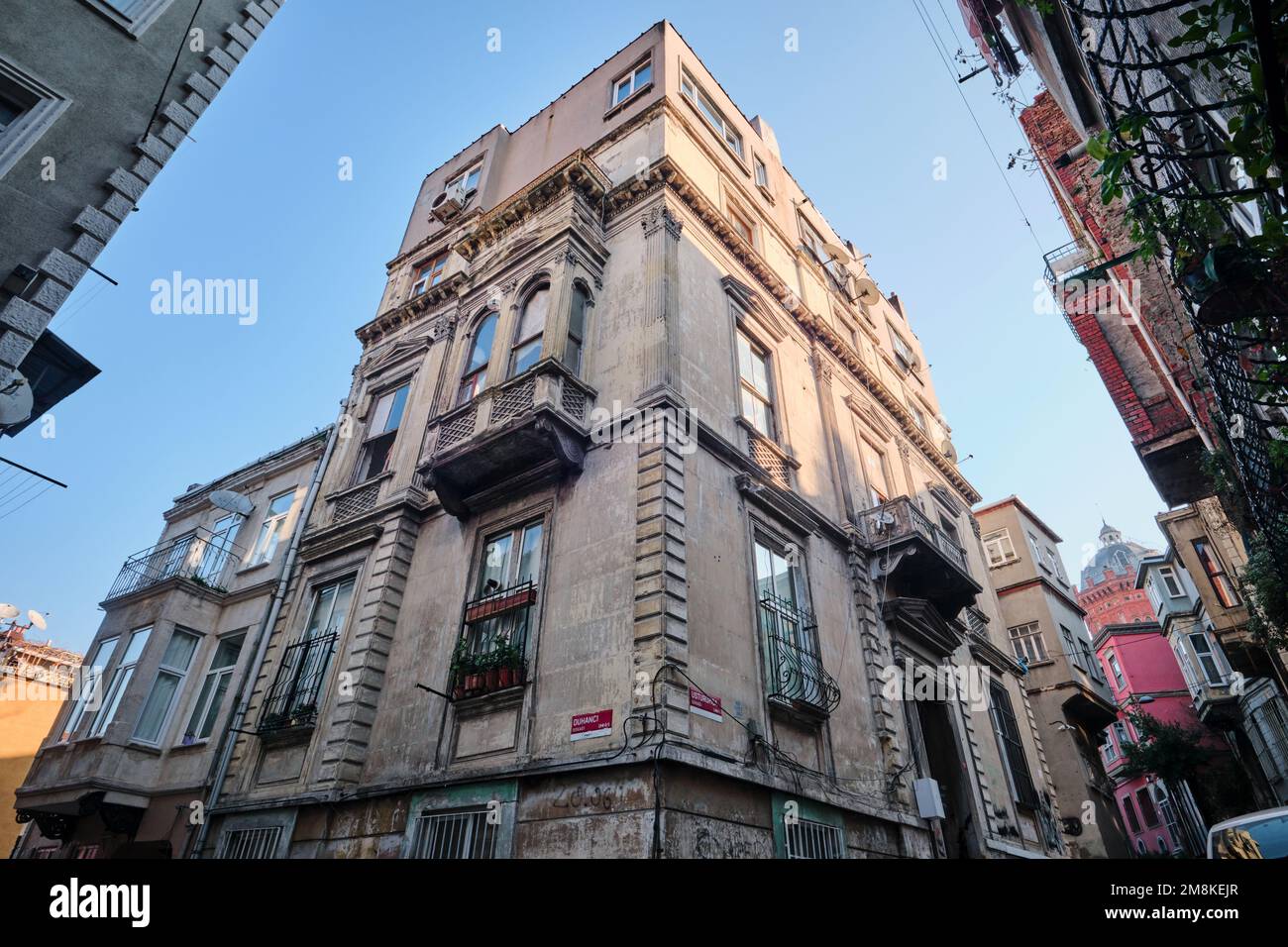 Istanbul, Turkey - January, 2023: Old greek style house in Balat ...