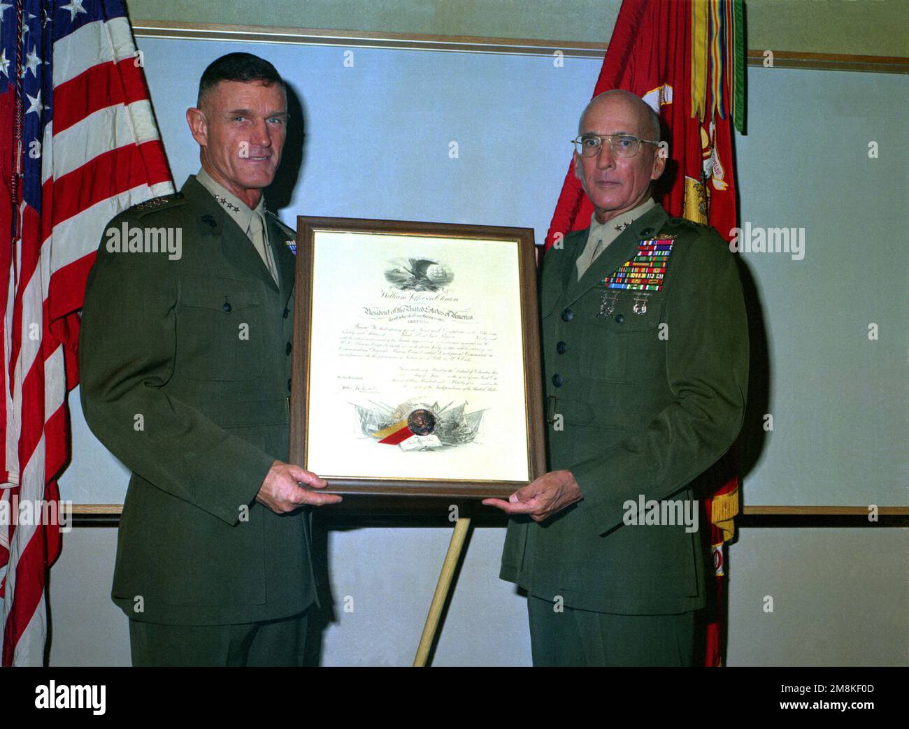GEN. Hearney, Assistant Marine Corps Commandant, poses with GEN. Paul ...