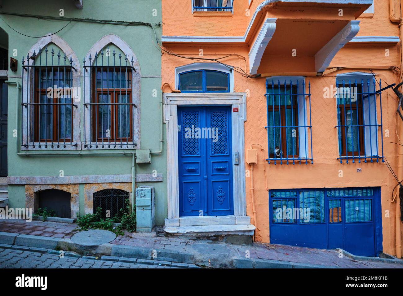 Istanbul, Turkey - January, 2023: Colorful houses in Balat district and ...