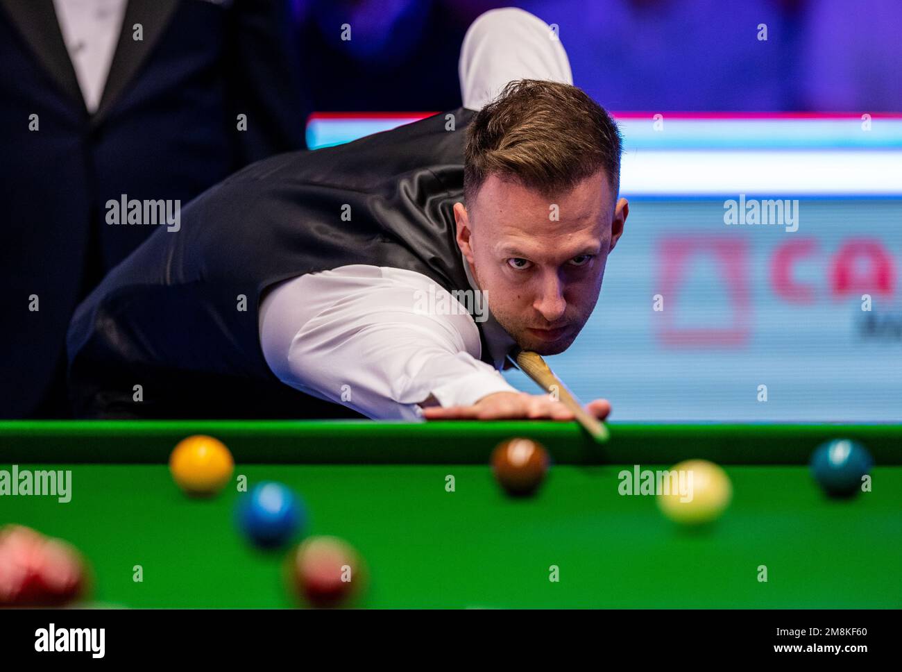 Judd Trump in action during day seven of the Cazoo Masters at Alexandra ...