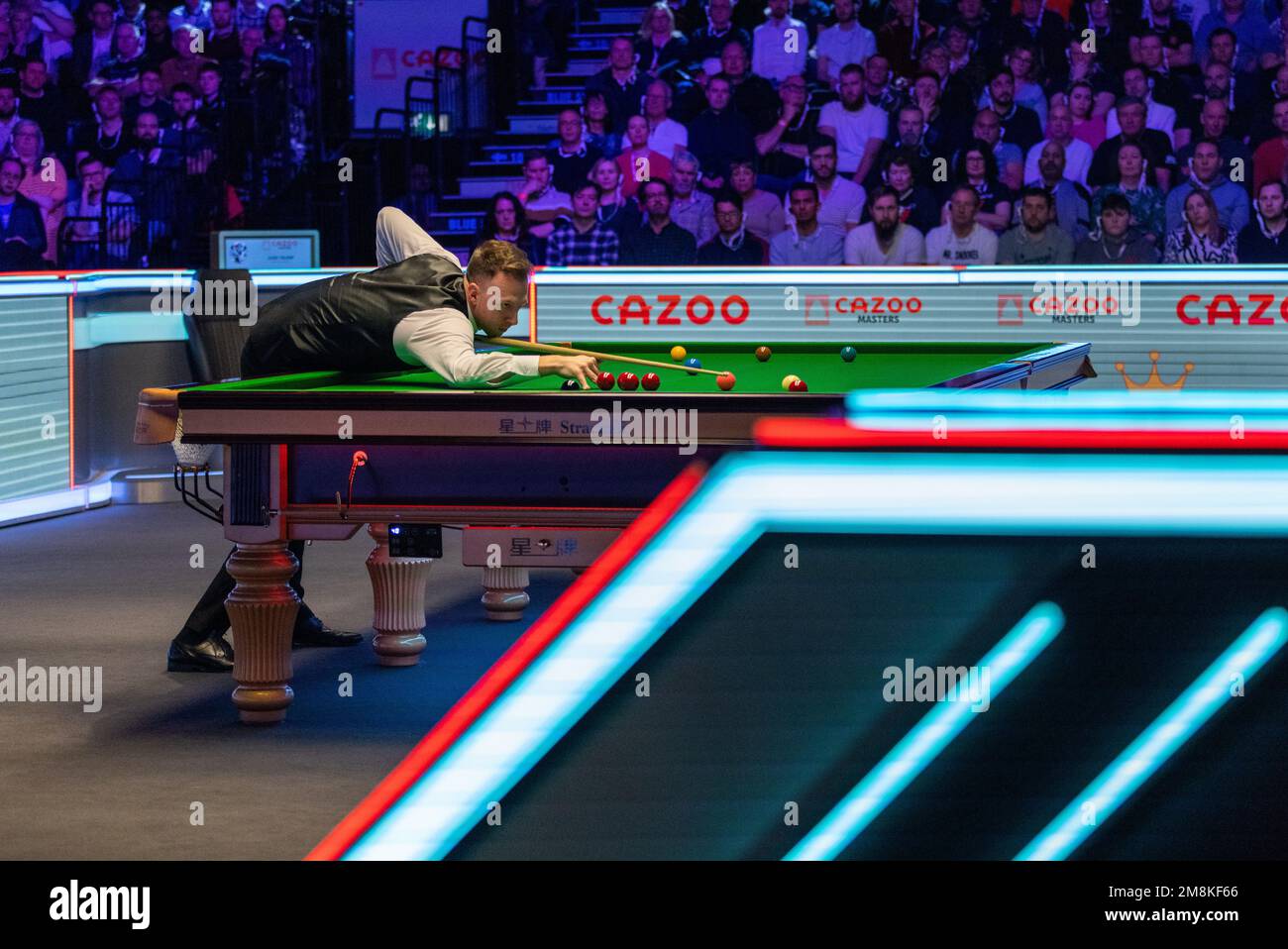 Judd Trump in action during day seven of the Cazoo Masters at Alexandra ...