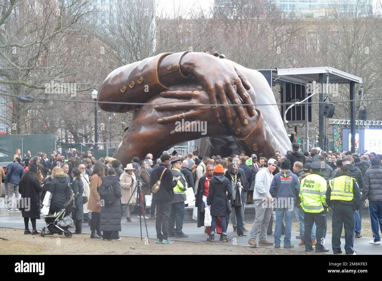 Boston, Massachusetts, USA. 14th Jan, 2023. Botonians gather on Boston ...