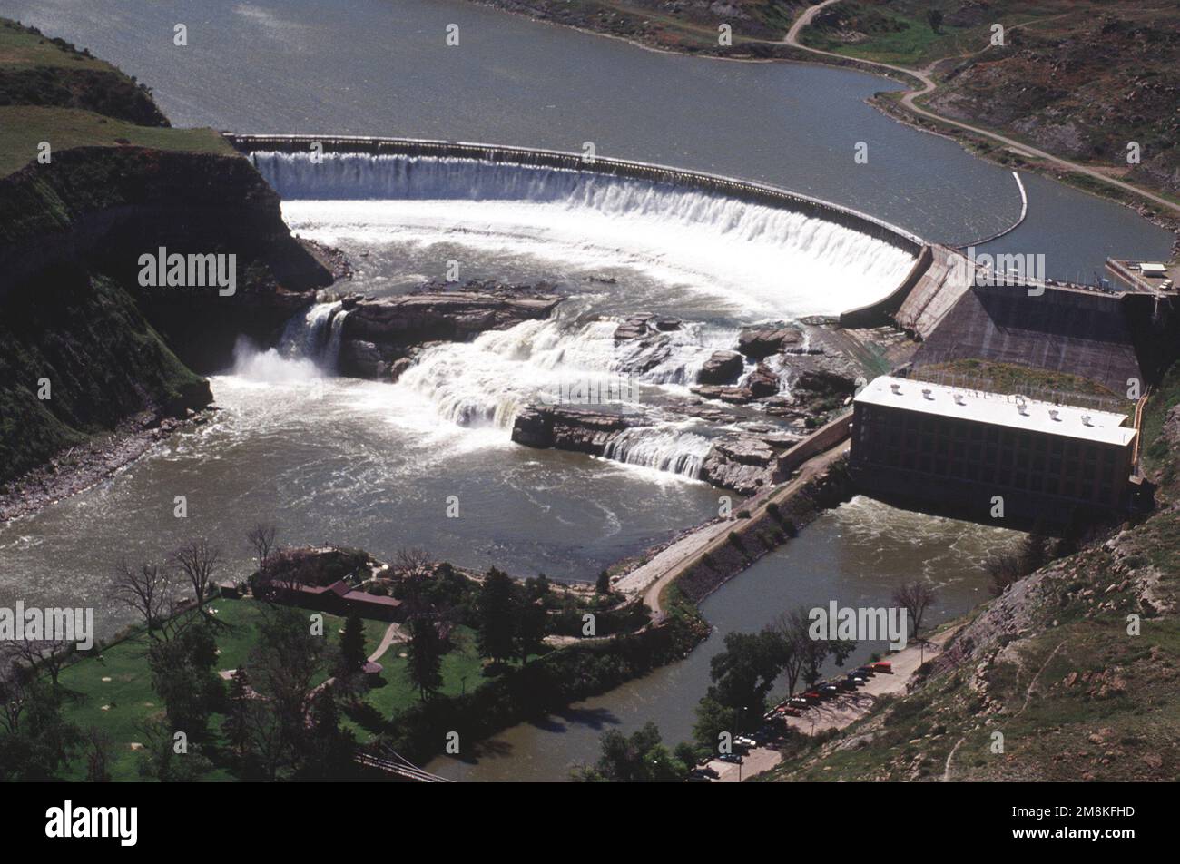 Aerial view of Ryan Dam gives a clear reason why nearby Great Falls ...