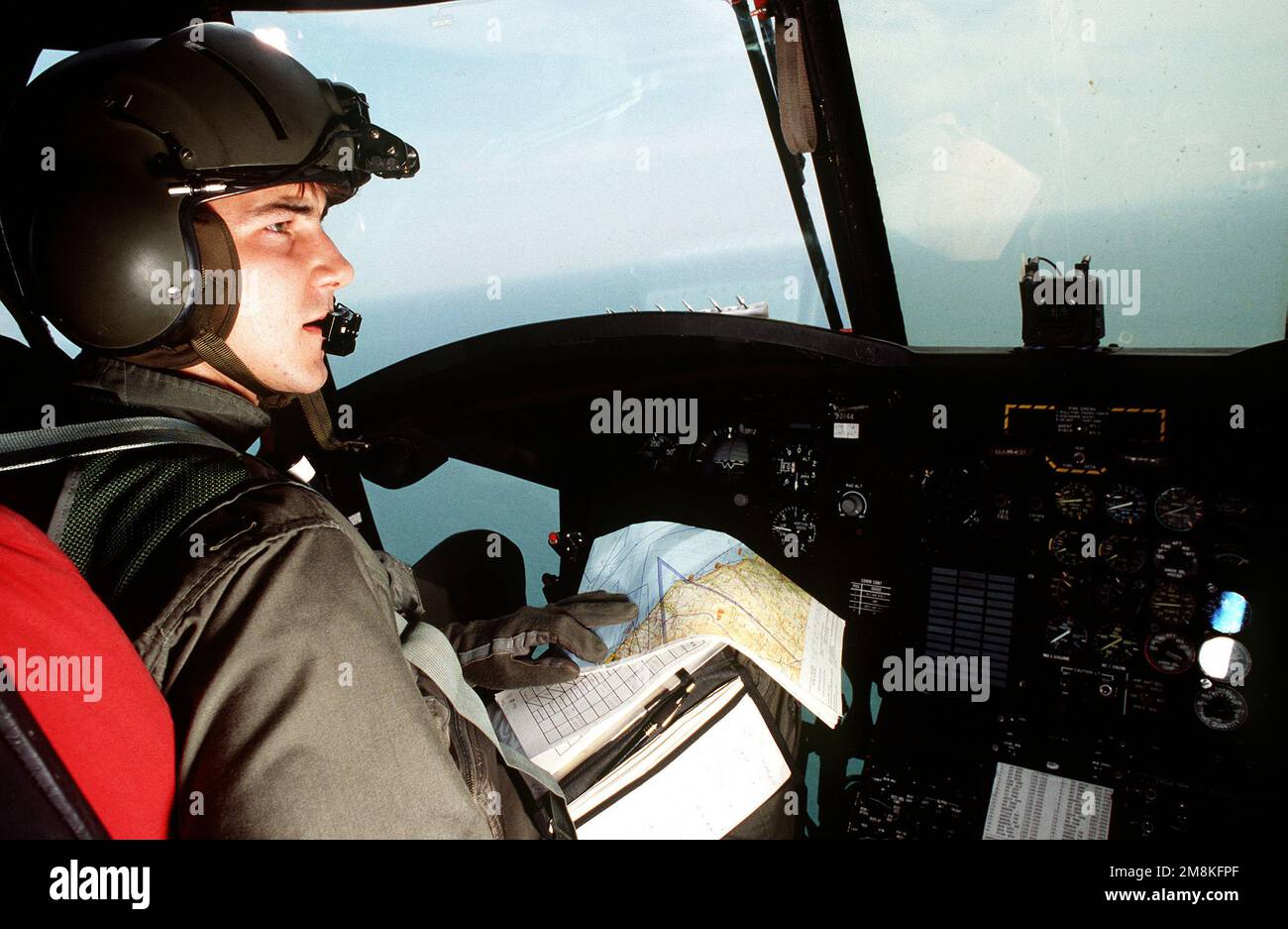 A cockpit shot of LT. Russell, E Company, 502nd Aviation Regiment ...