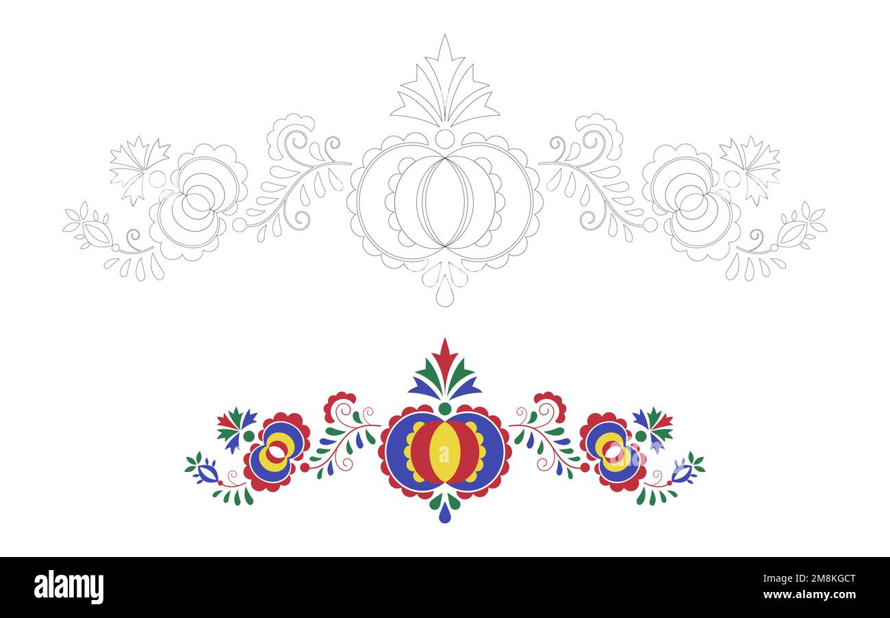 Beautiful flower coloring pages hi-res stock photography and images - Alamy