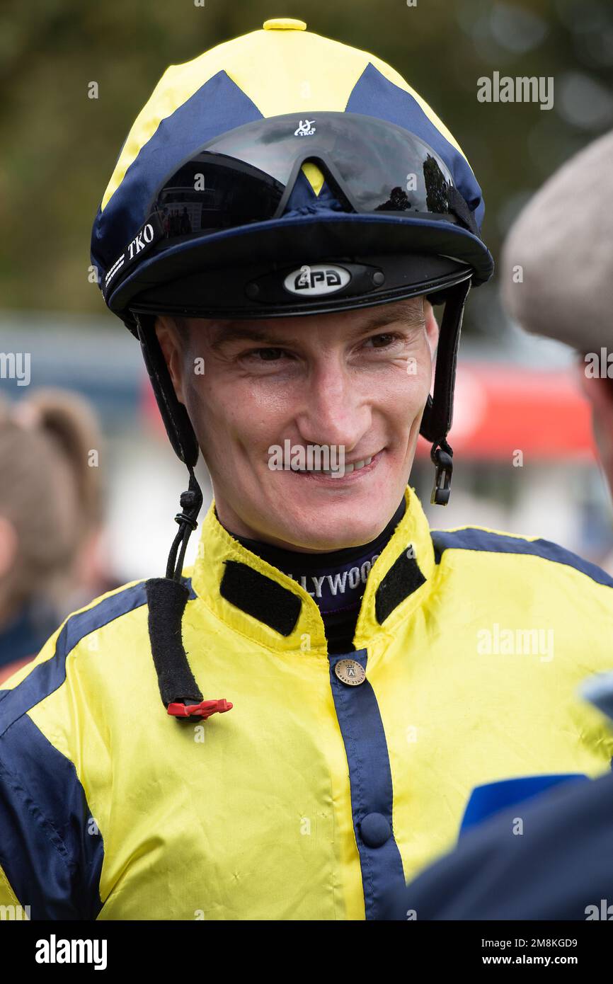 Windsor, Berkshire, UK. 3rd October, 2022. Jockey Daniel Muscutt winner ...