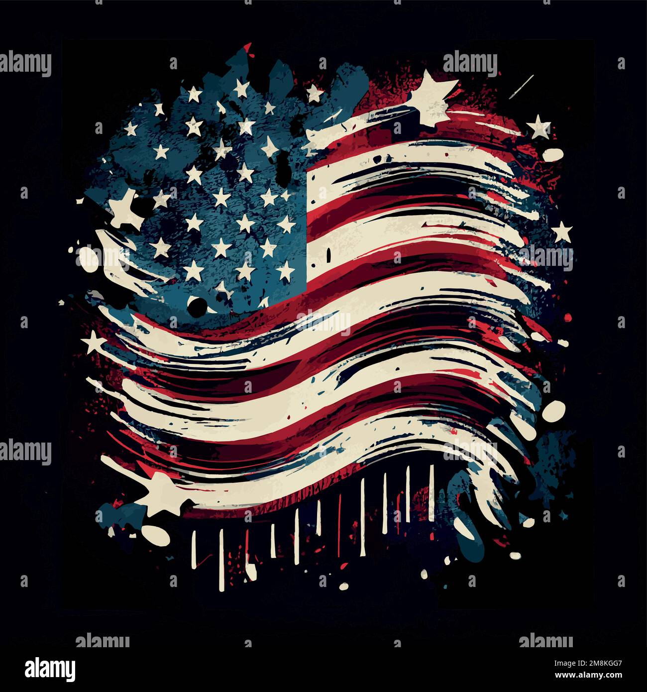 Realistic abstract flag of america, country independence day, national ...