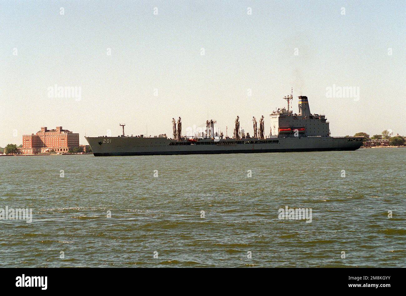 A port side view of the Military Sealift Command fleet oiler USNS ...
