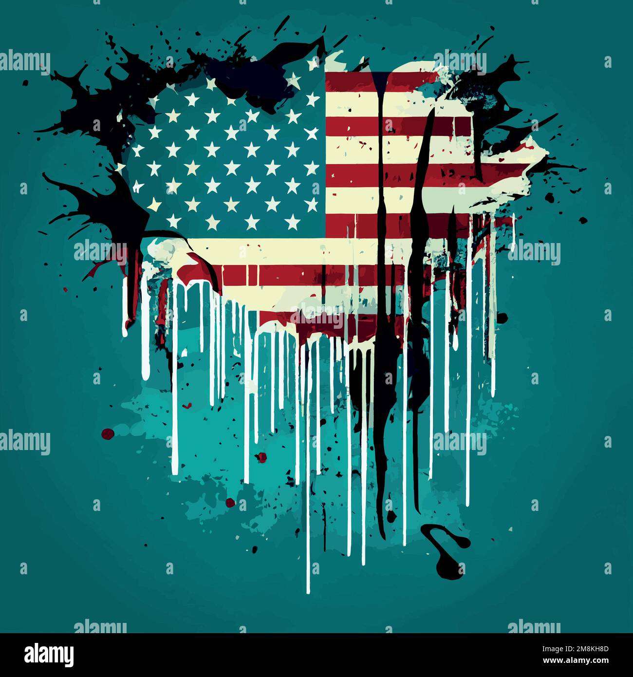 Realistic abstract flag of america, country independence day, national ...