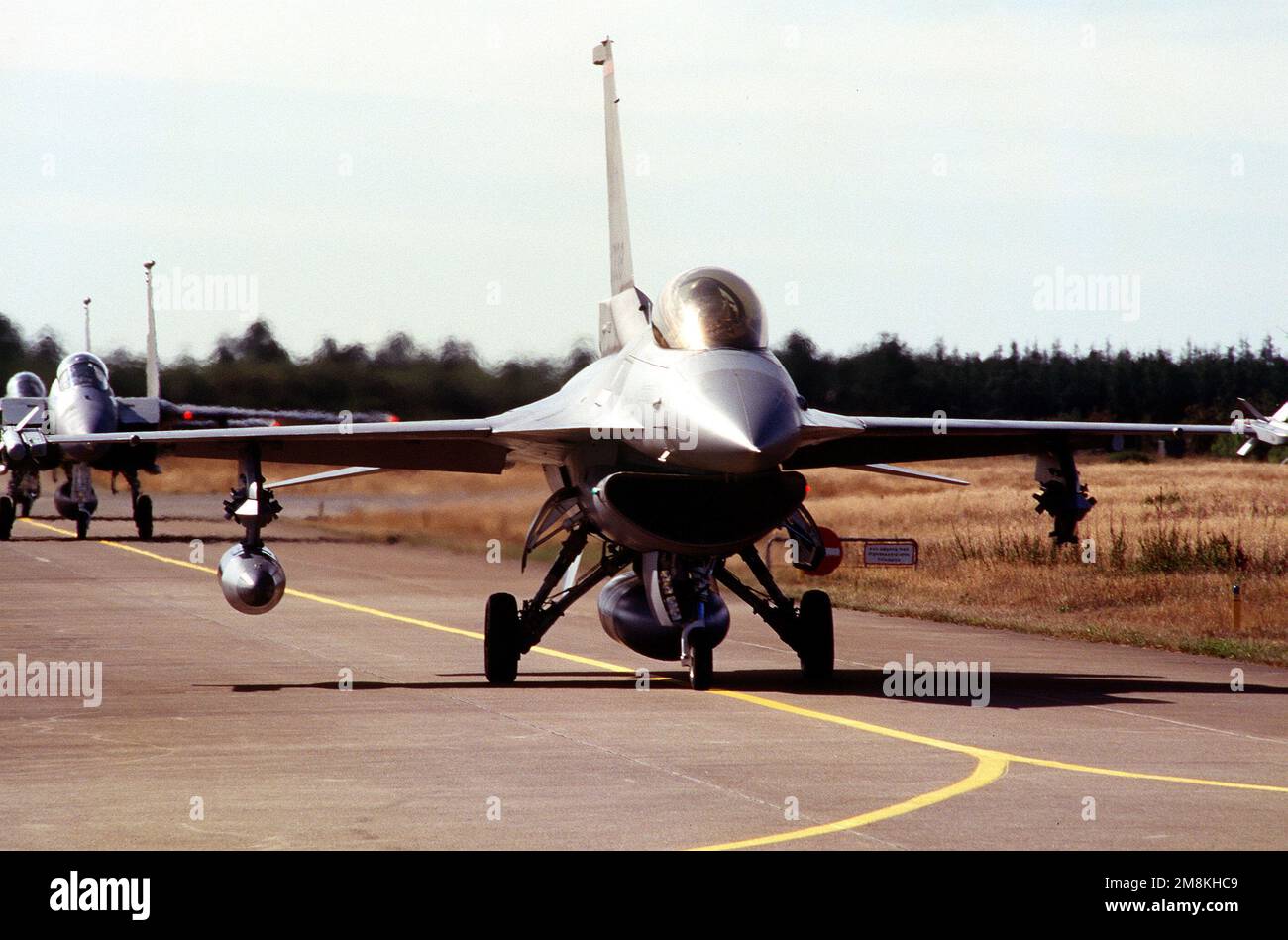 F-16 Falcons from the 52nd Fighter Squadron, 53rd Fighter Wing ...