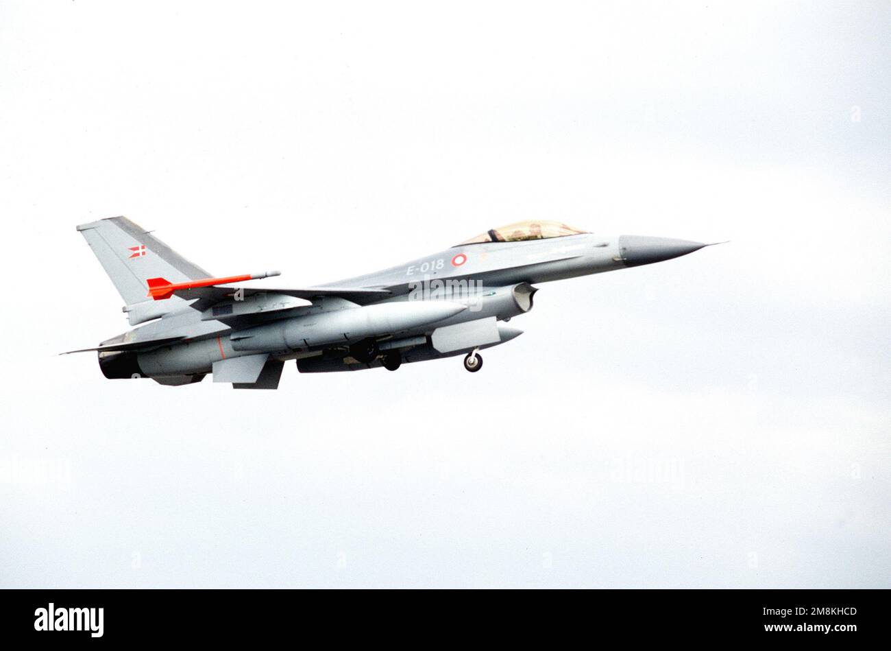 A Danish F-16 takes off. Personnel and aircraft from the 52nd Fighter ...