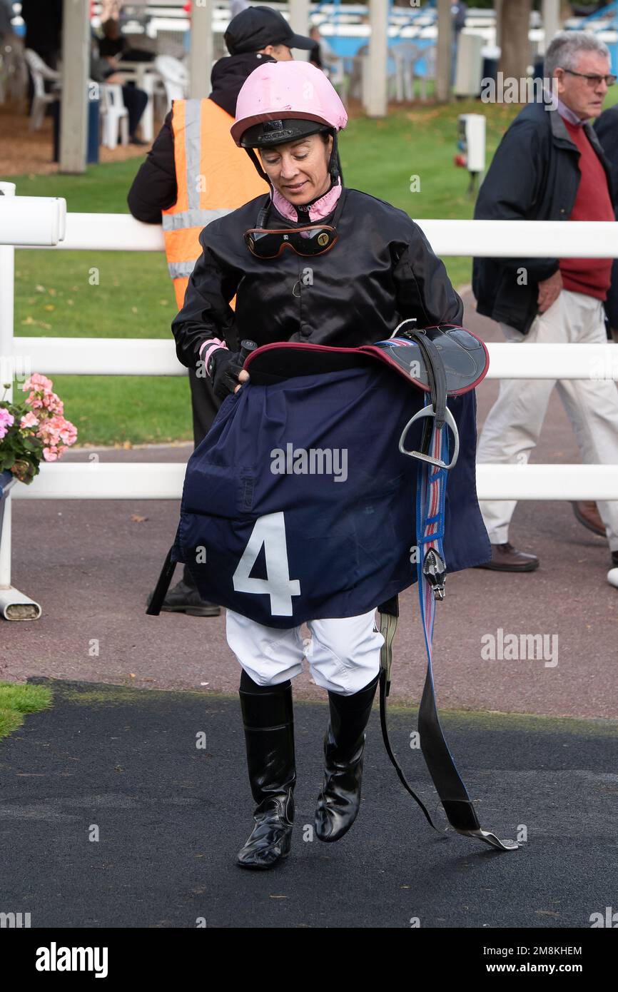 Windsor, Berkshire, UK. 3rd October, 2022. Jockey Hayley Turner after ...