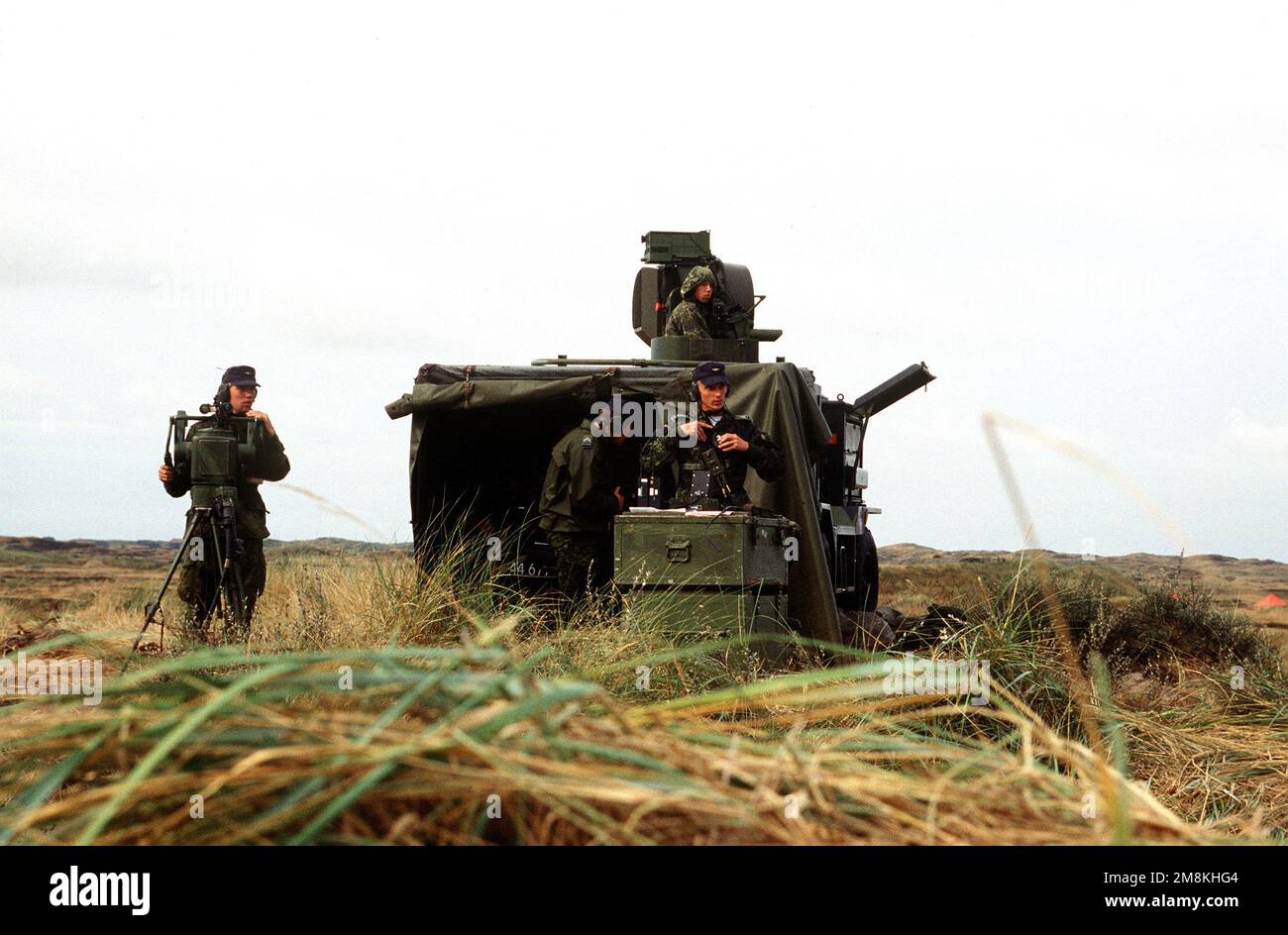 Members of the Royal Danish Army, Stinger Missile radar tracking team ...