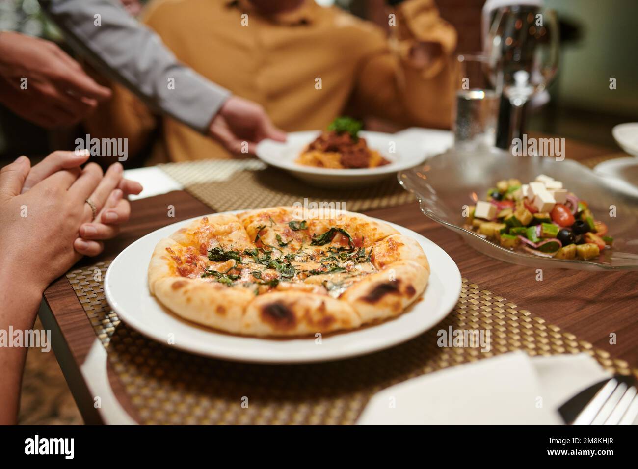 Young man eating in fancy restaurant hi-res stock photography and ...