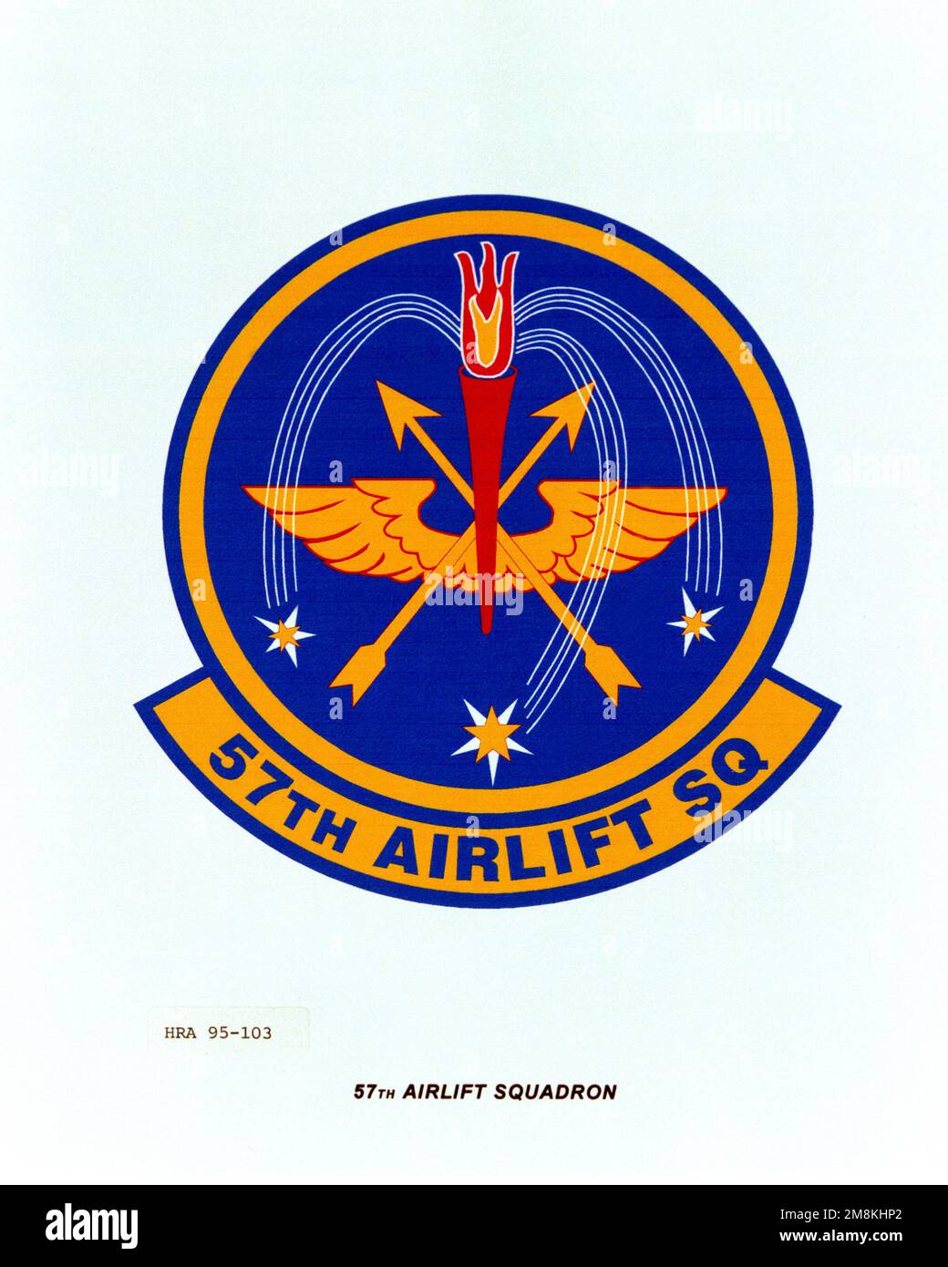 Approved Insignia for the 57th Airlift Squadron. Exact Date Shot ...