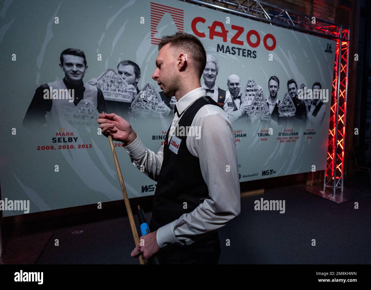 Judd Trump before walking out into the arena during day seven of the ...