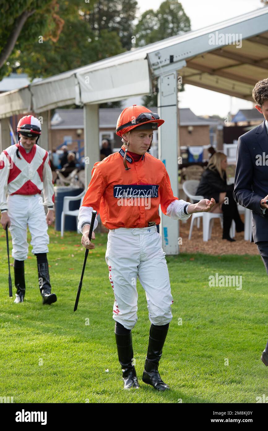 Windsor, Berkshire, UK. 3rd October, 2022. Jockey Tom Marquand heads ...