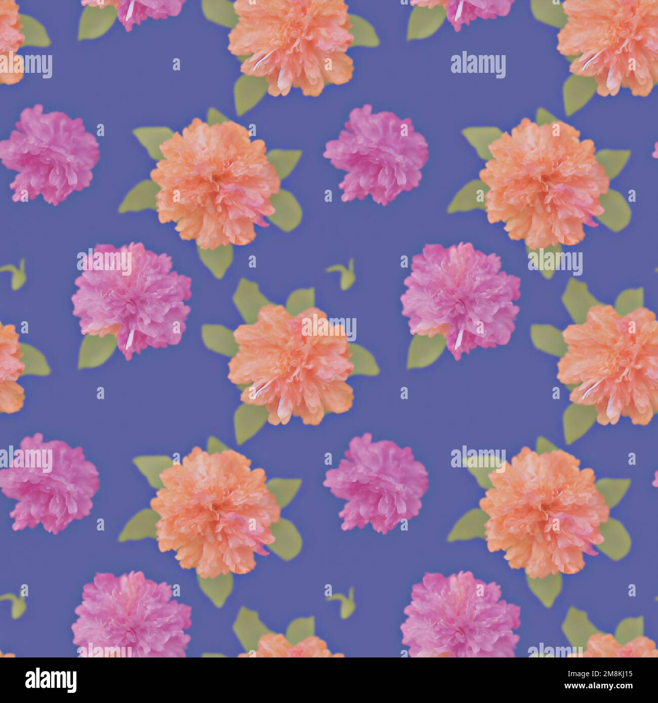 Floral Seamless Pattern. 3D illustration. Feminine Texture in Rustic ...