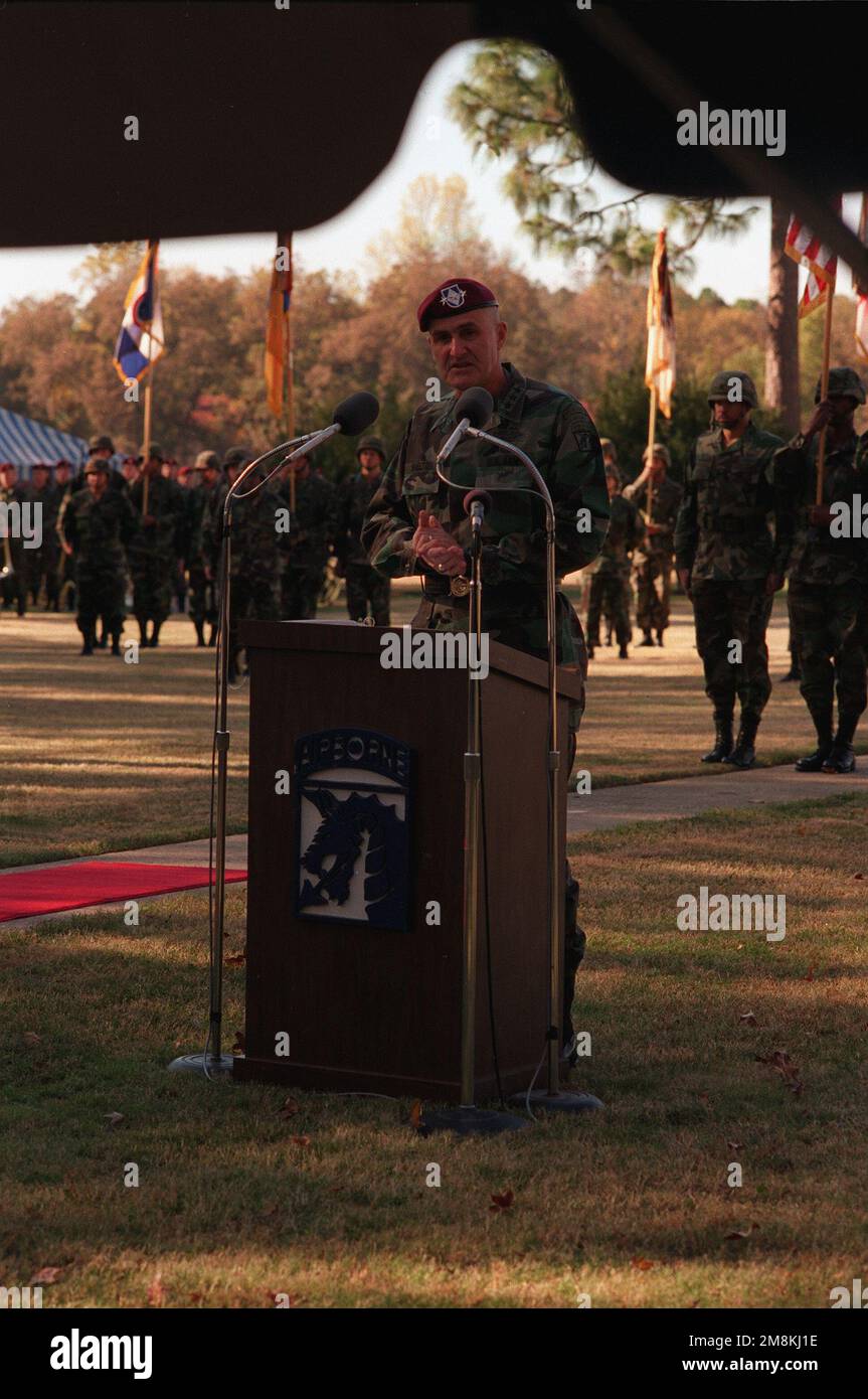 LT. GEN. Henry H. Shelton, Commander, XVIII Airborne Corps and Fort ...