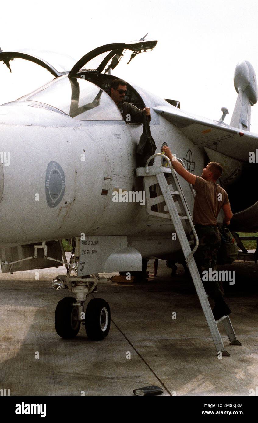 LT. Dillman, EF -111A Raven pilot, prepares for a NATO airstrike ...