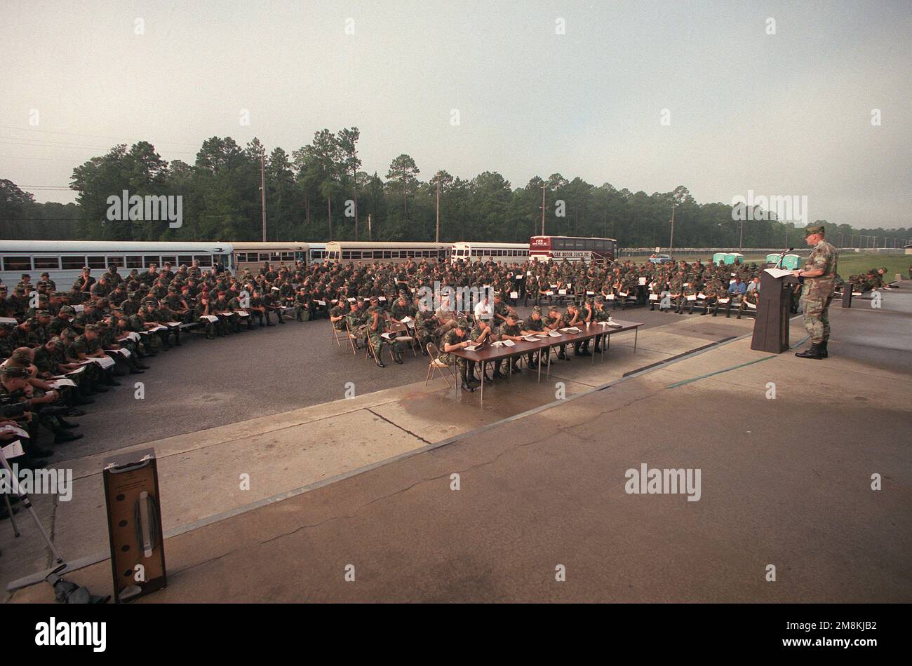 Members of the 24th Infantry Division (Mechanized) attend an ammunition ...