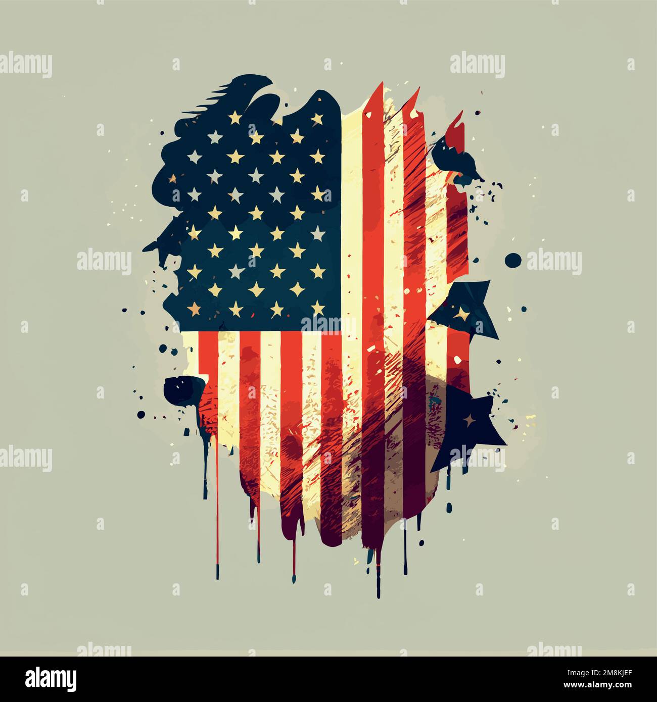 Realistic abstract flag of america, country independence day, national ...