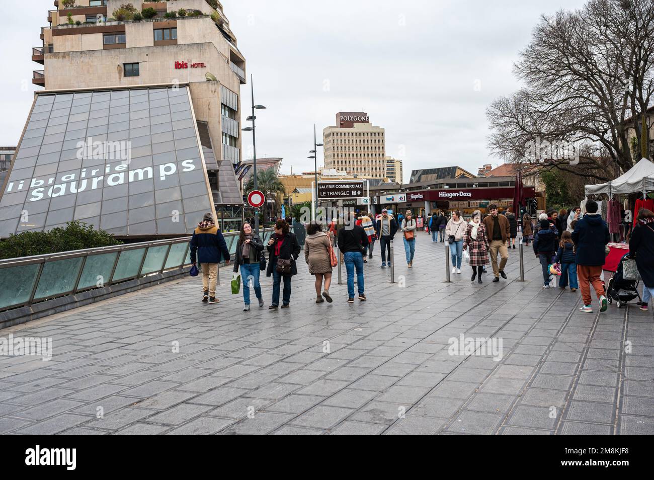 Montpellier, Occitanie, France, 12 28 2022 - The contemporary shopping ...