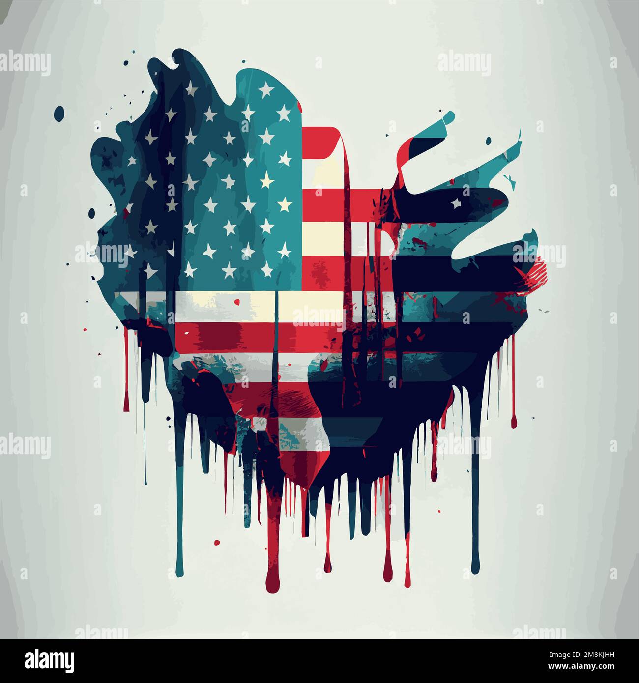 Realistic abstract flag of america, country independence day, national ...