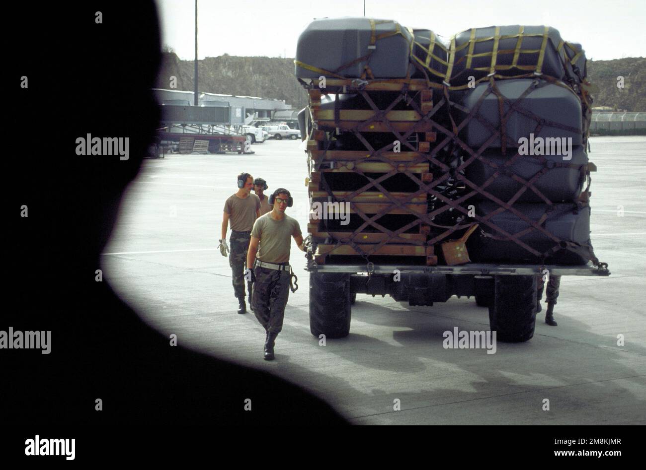 Members of the 437th Aerial Port Squadron, McGuire Air Force Base, N.J ...