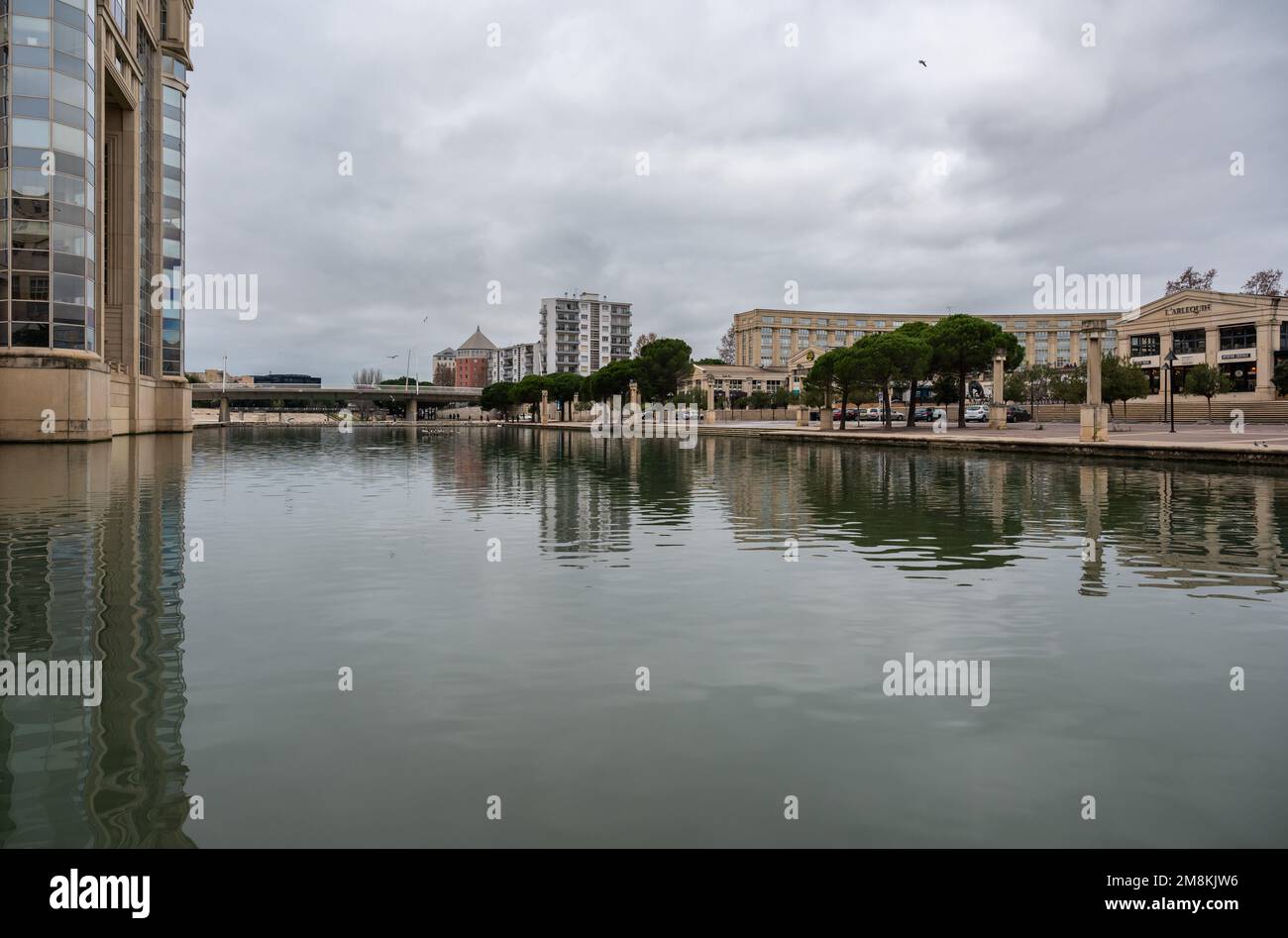 Montpellier, Occitanie, France, 12 28 2022 - Business quarter and town ...