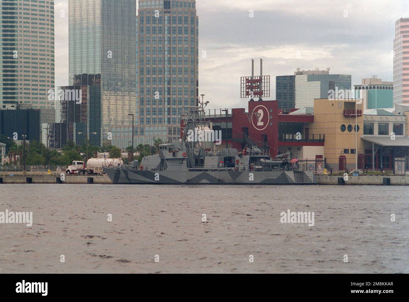 A port quarter view of the coastal patrol craft USS SCIROCCO (PC-6 ...